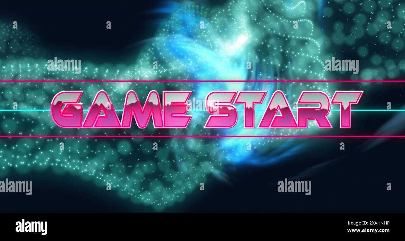 Game over text hologram on hi-res stock photography and images - Alamy