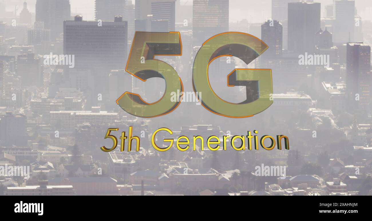 5g text over network connections hi-res stock photography and images - Alamy