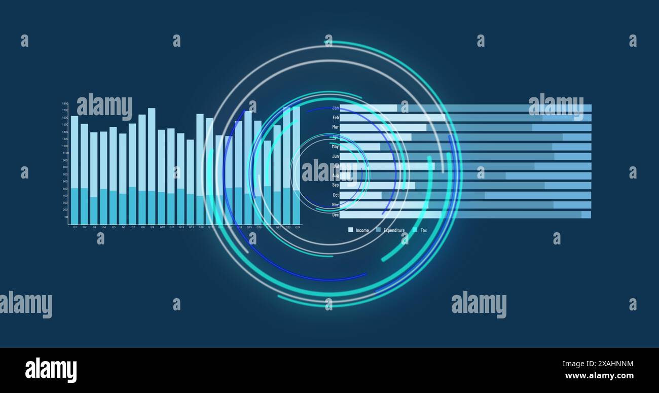 Image of data processing over scope scanning Stock Photo - Alamy