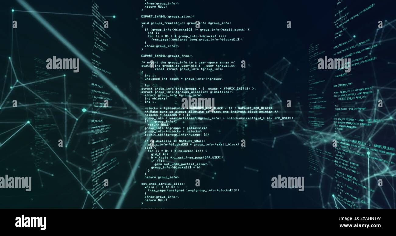 Image of data processing and network of connections Stock Photo - Alamy