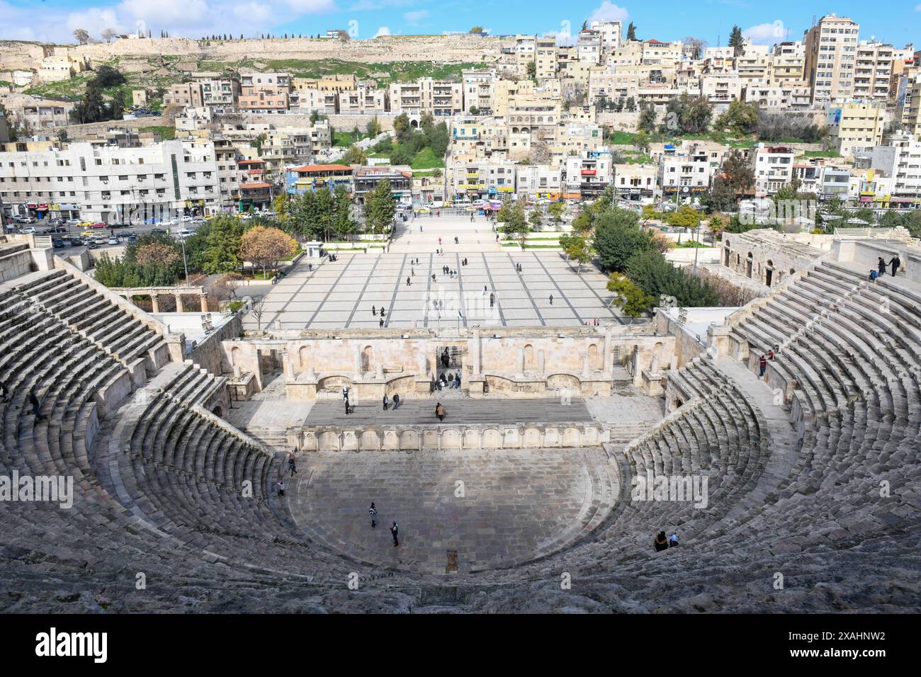 Amman, Jordan - 25 January 2024: View at the roman theater of Amman on ...