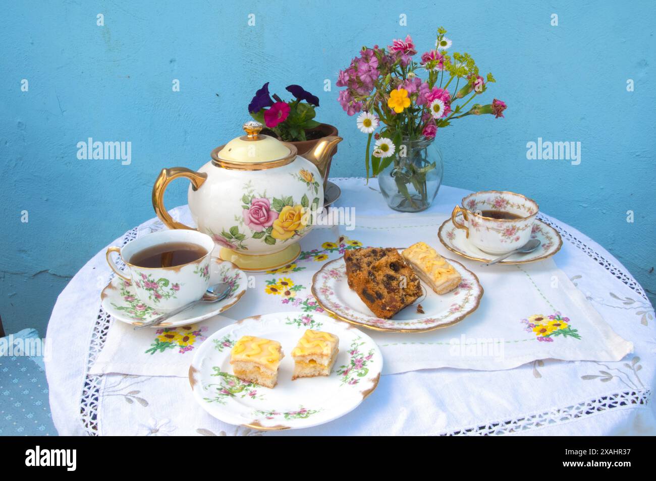 Traditional afternoon tea party hight tea Stock Photo - Alamy