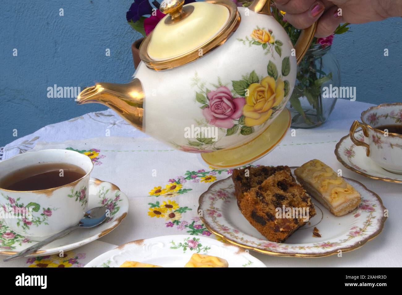 Traditional afternoon tea party hight tea Stock Photo - Alamy
