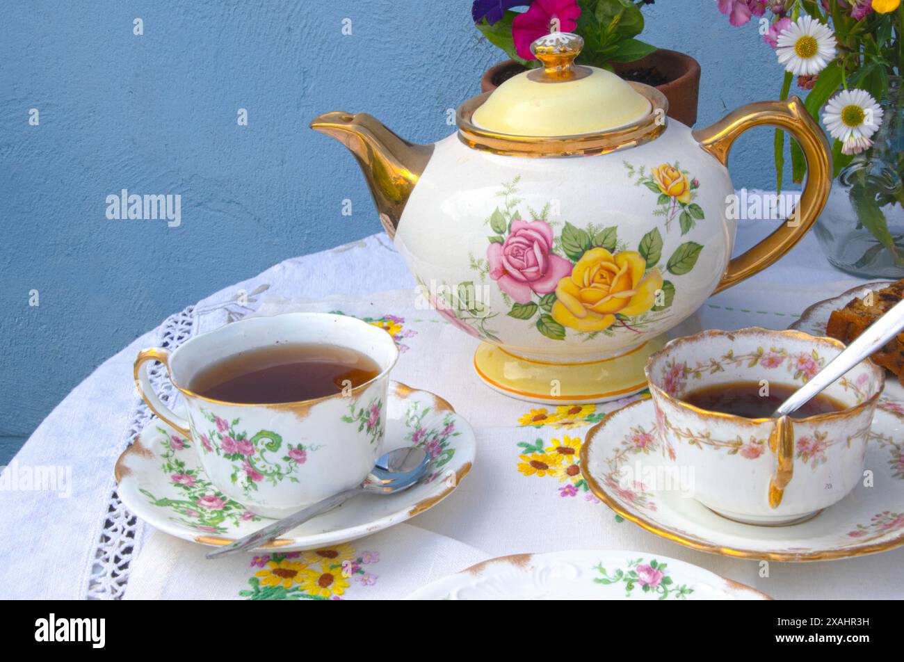 Traditional afternoon tea party hight tea Stock Photo - Alamy
