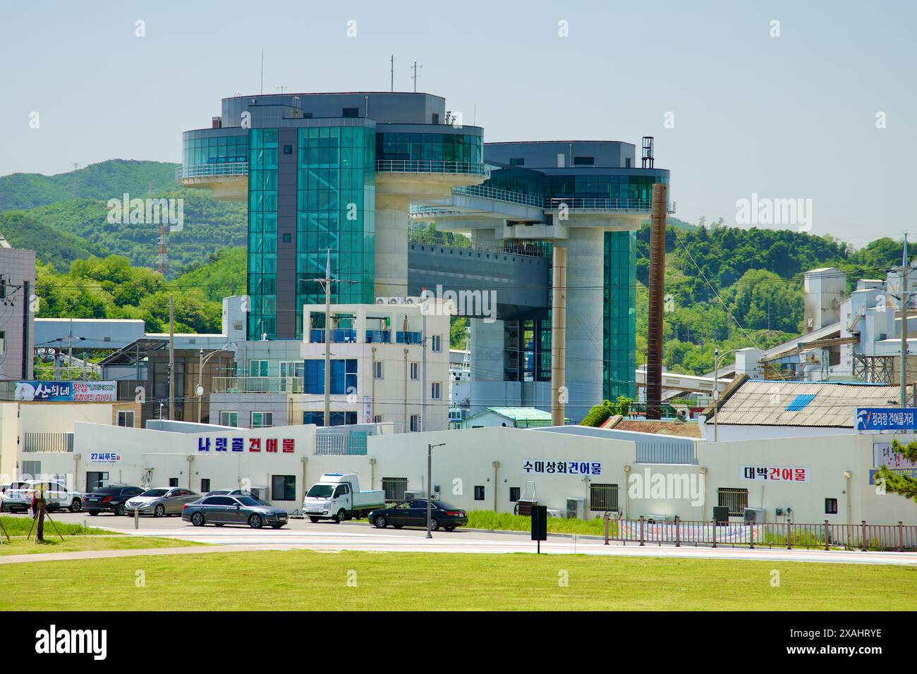 Samcheok City, South Korea - May 18th, 2024: View of the Samcheok Port ...