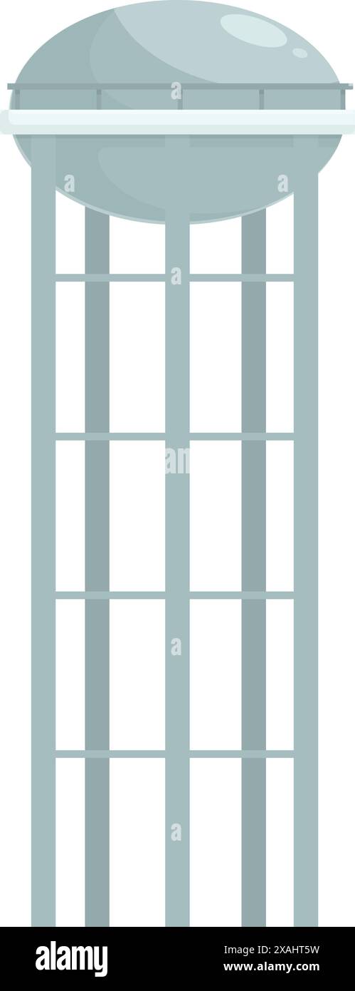 Metal water tower standing tall, storing water for residential and ...