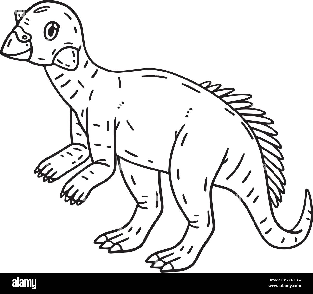 Psittacosaurus Dinosaur Isolated Coloring Page Stock Vector Image & Art - Alamy