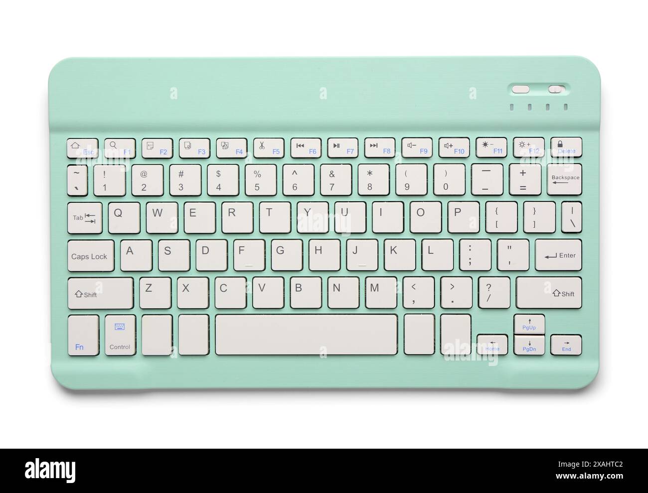 Modern wireless keyboard on white background Stock Photo - Alamy