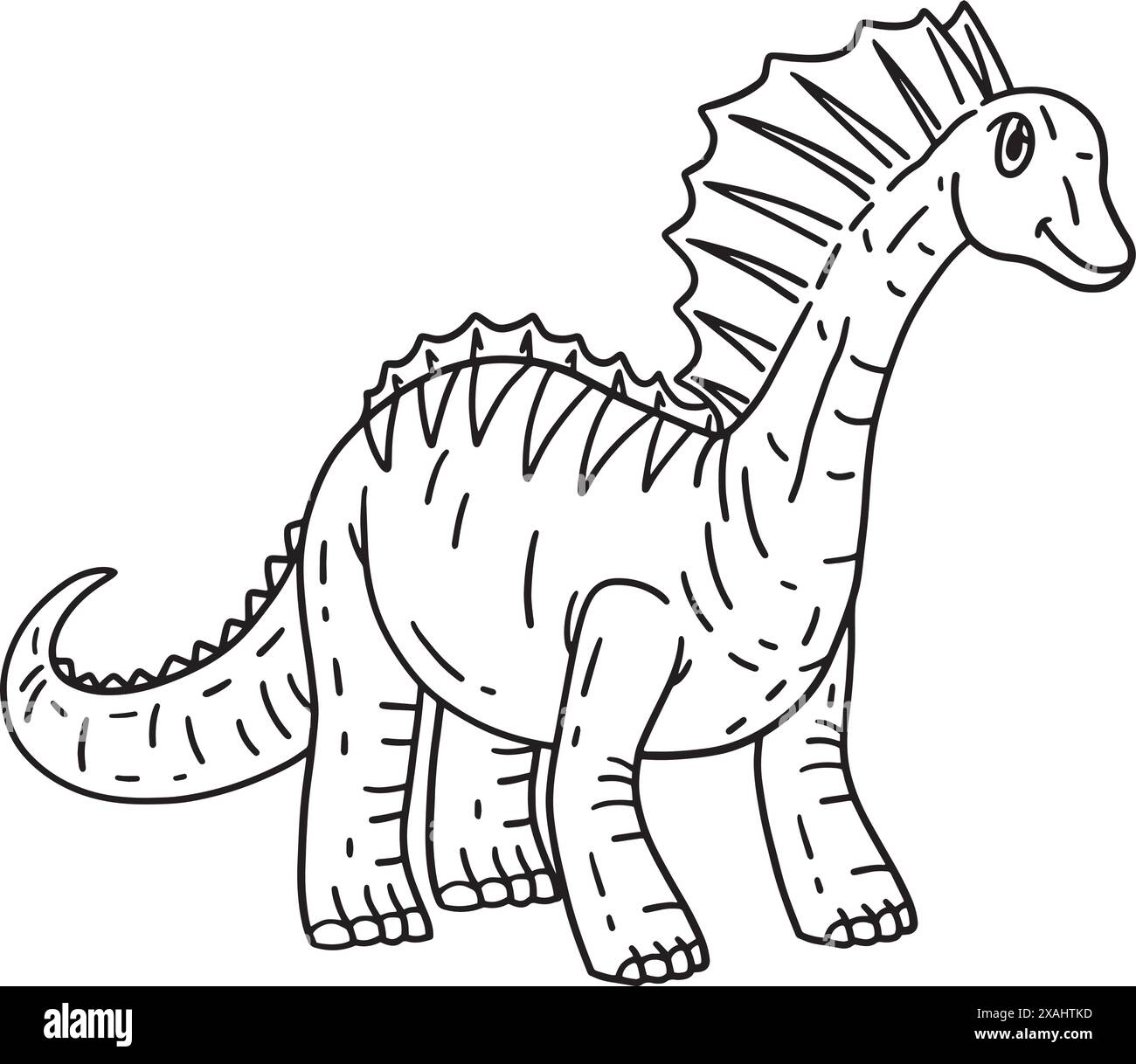 Amargasaurus Dinosaur Isolated Coloring Page Stock Vector Image & Art - Alamy