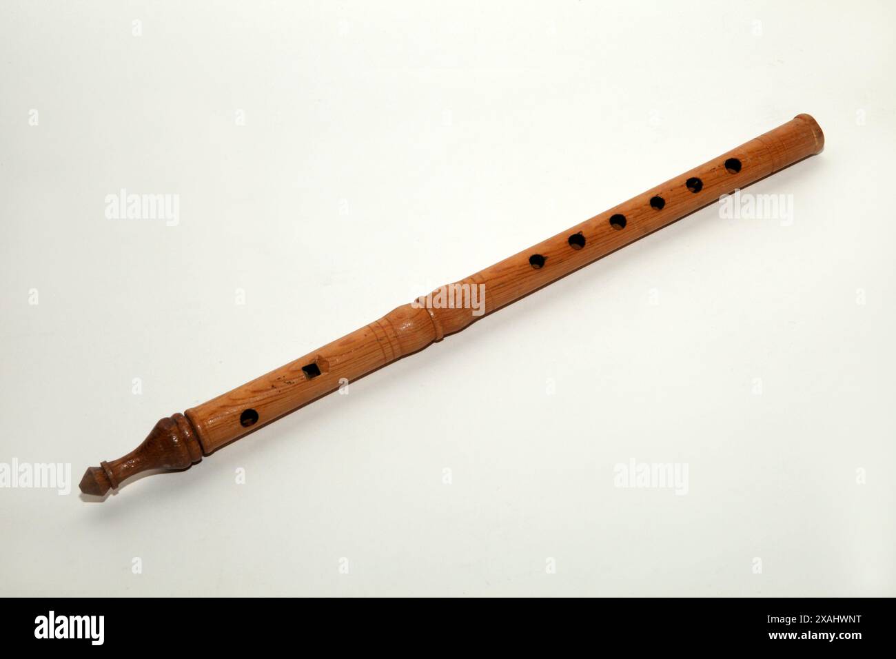 6 hole traditional wooden flute from India.Decorated Stock Photo - Alamy