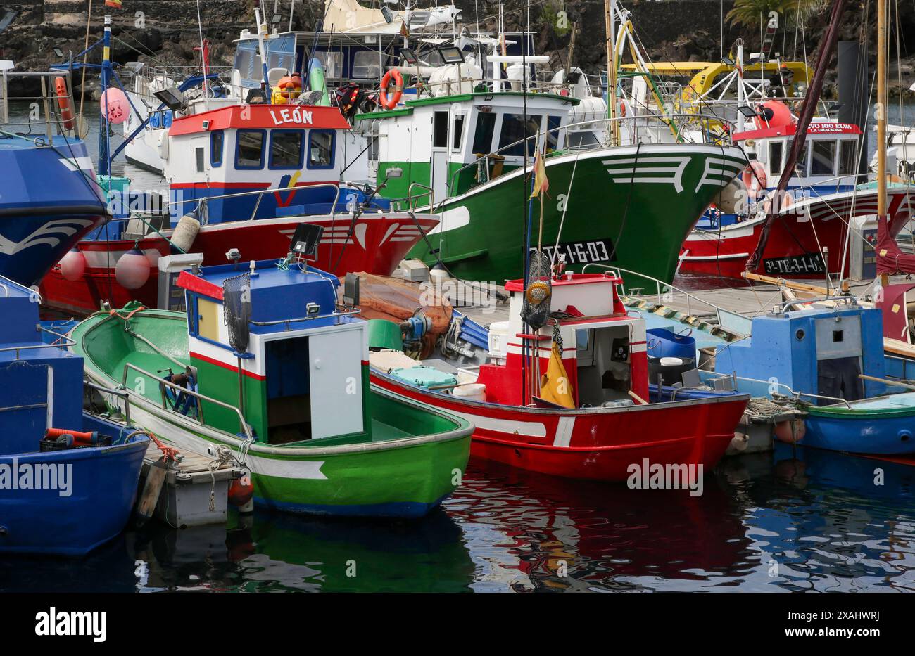Editorial Lanzarote, Spain - May 17, 2024: An assortment of brightly ...