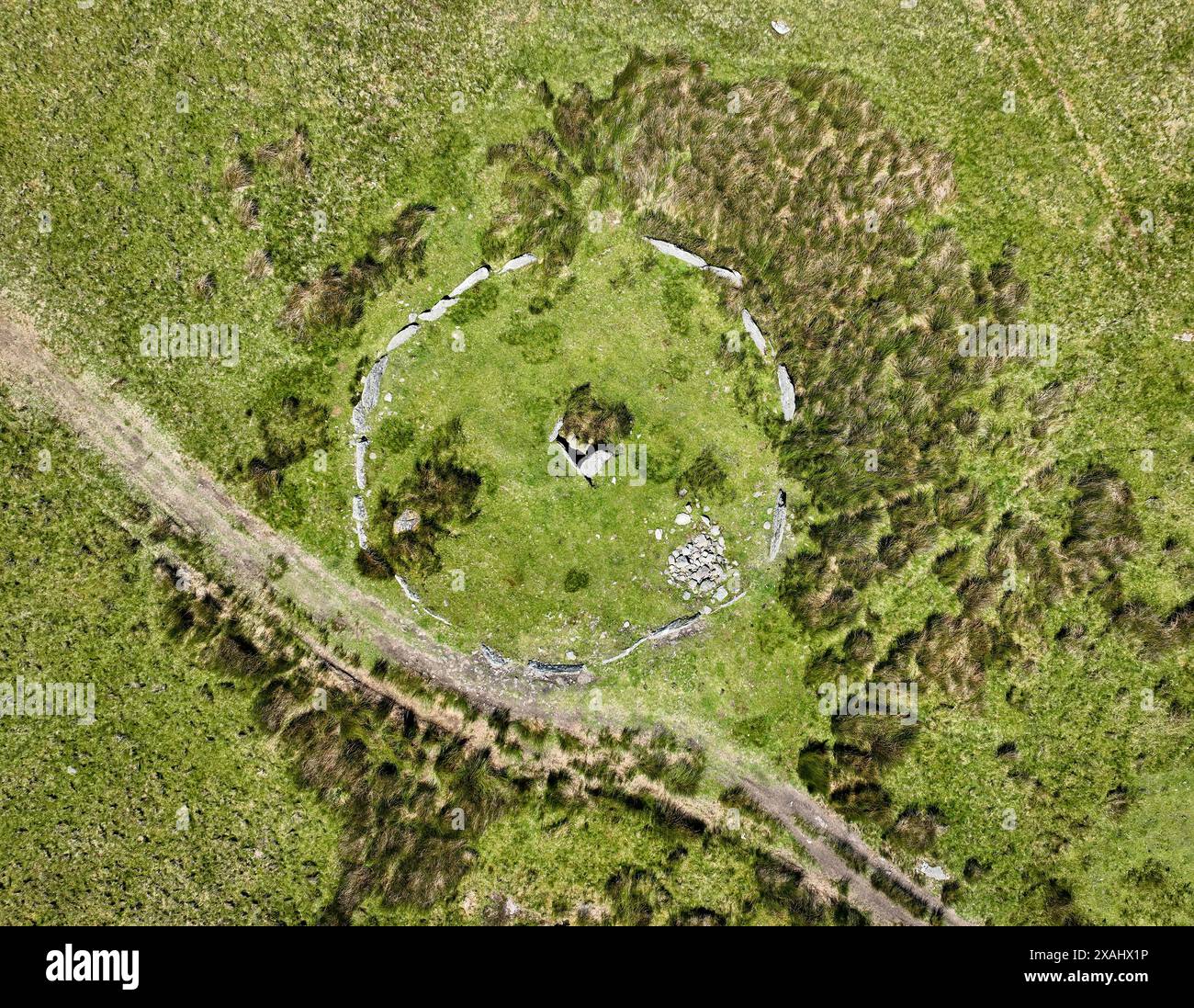 Carn Llechart stone circle, a late Neolithic or early Bronze Age circle ...