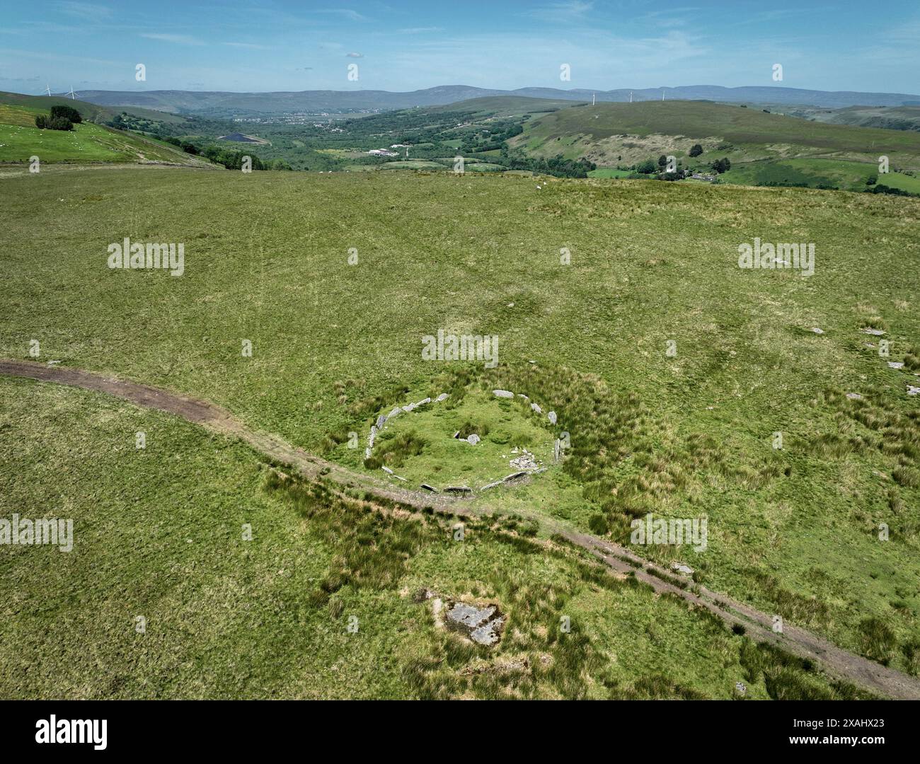 Carn Llechart stone circle, a late Neolithic or early Bronze Age circle ...
