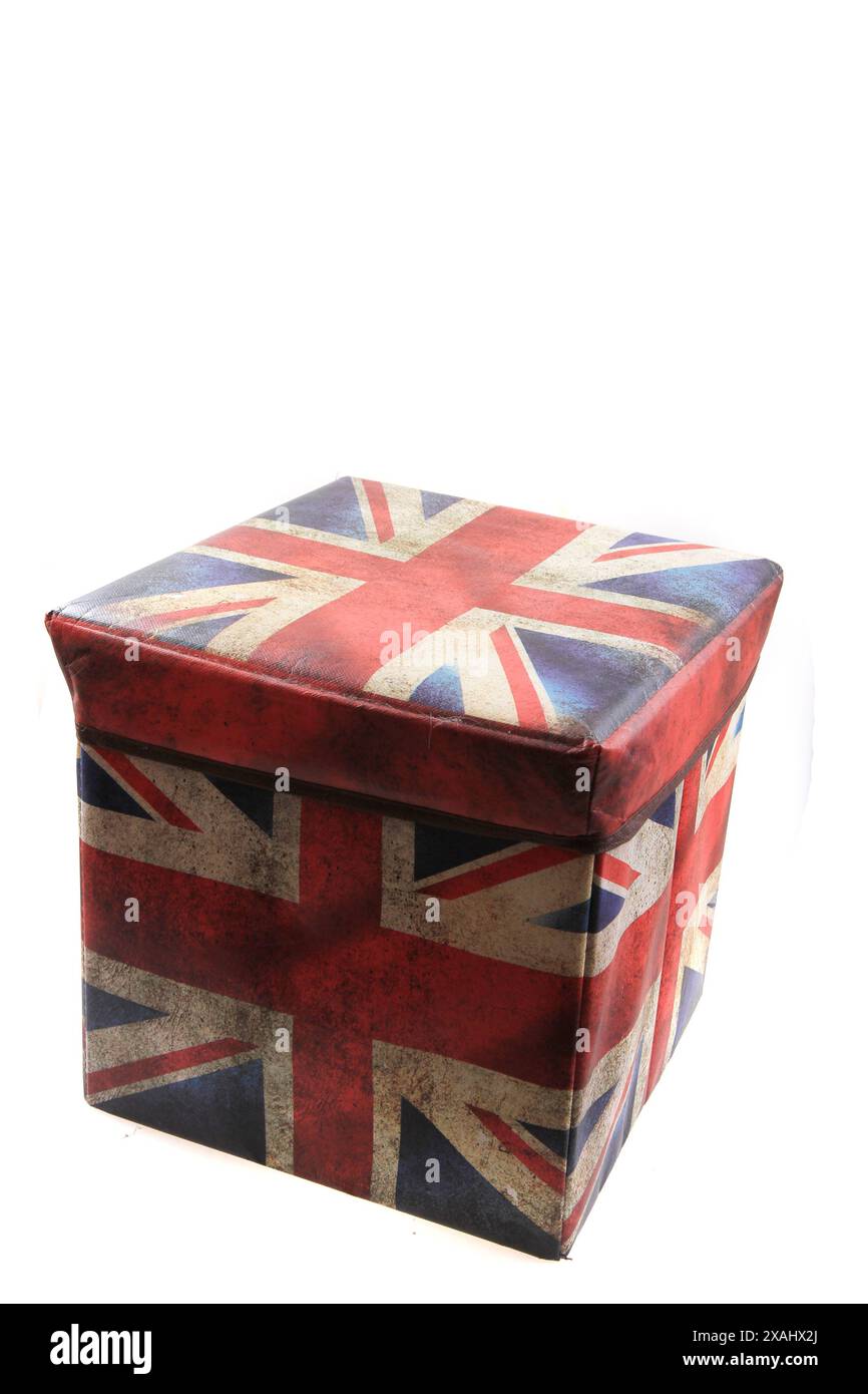 box with Great Britain flag isolated on the white background Stock ...