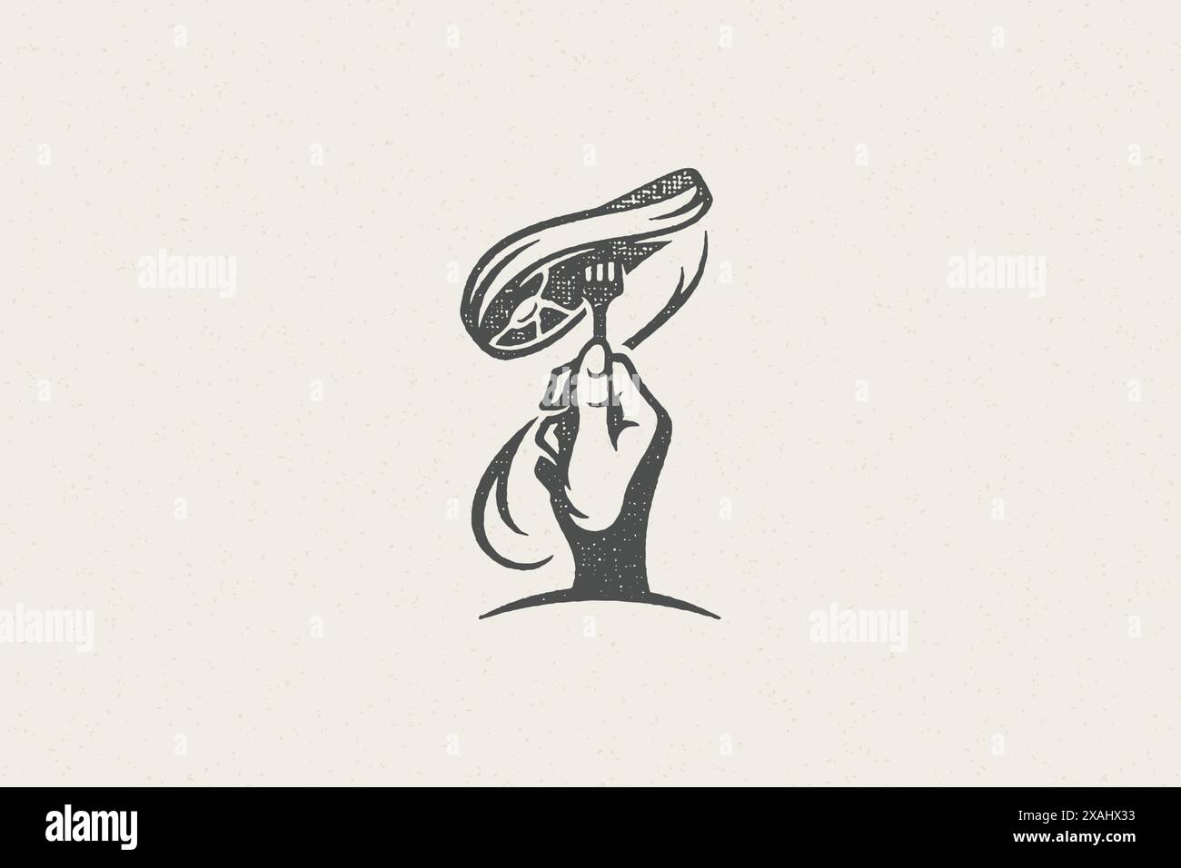 Old meat butcher on Stock Vector Images - Alamy