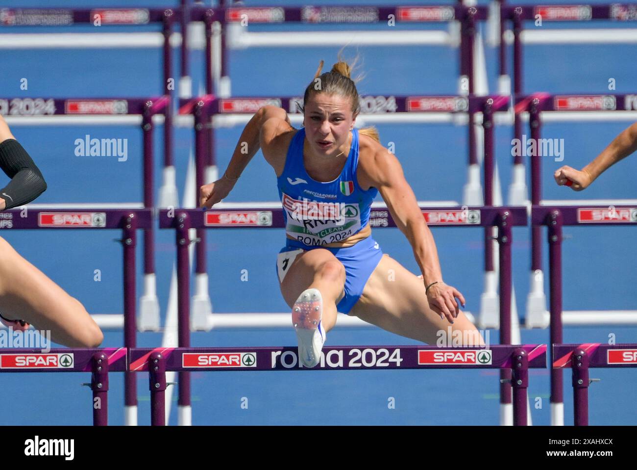 Italy’s Elena Carraro competes 100m Huddles Women during the 26th ...