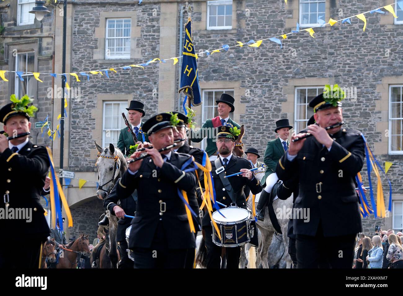 Hawick, UK, 07th June 2024: Ryan Nichol, Hawick Common Riding Cornet ...