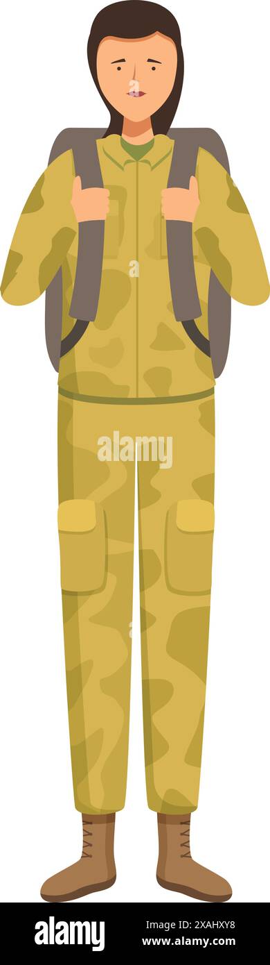 Confident soldier in military uniform Stock Vector Images - Alamy