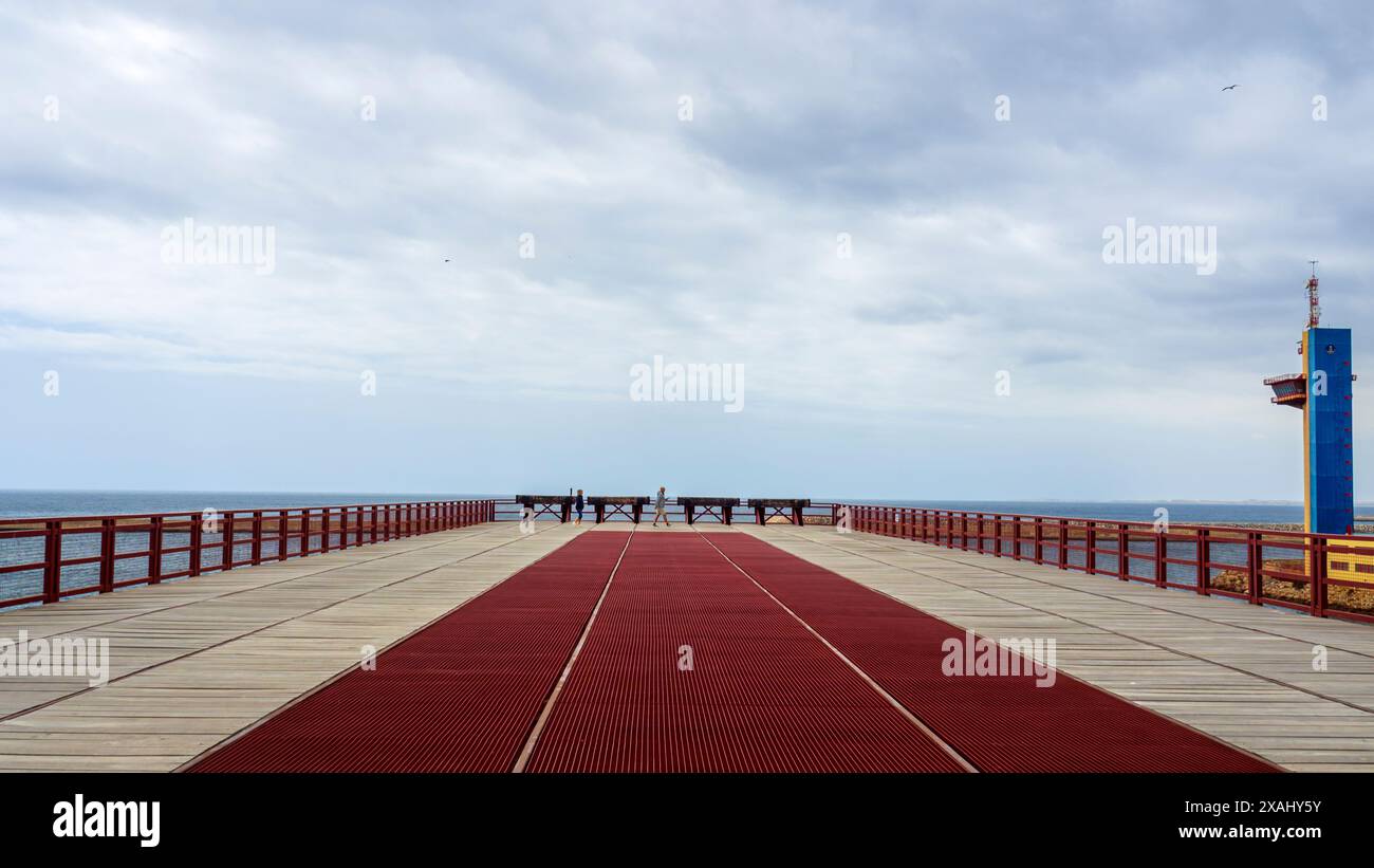 Pedestrian walkway created in the old mineral loading area of the port ...