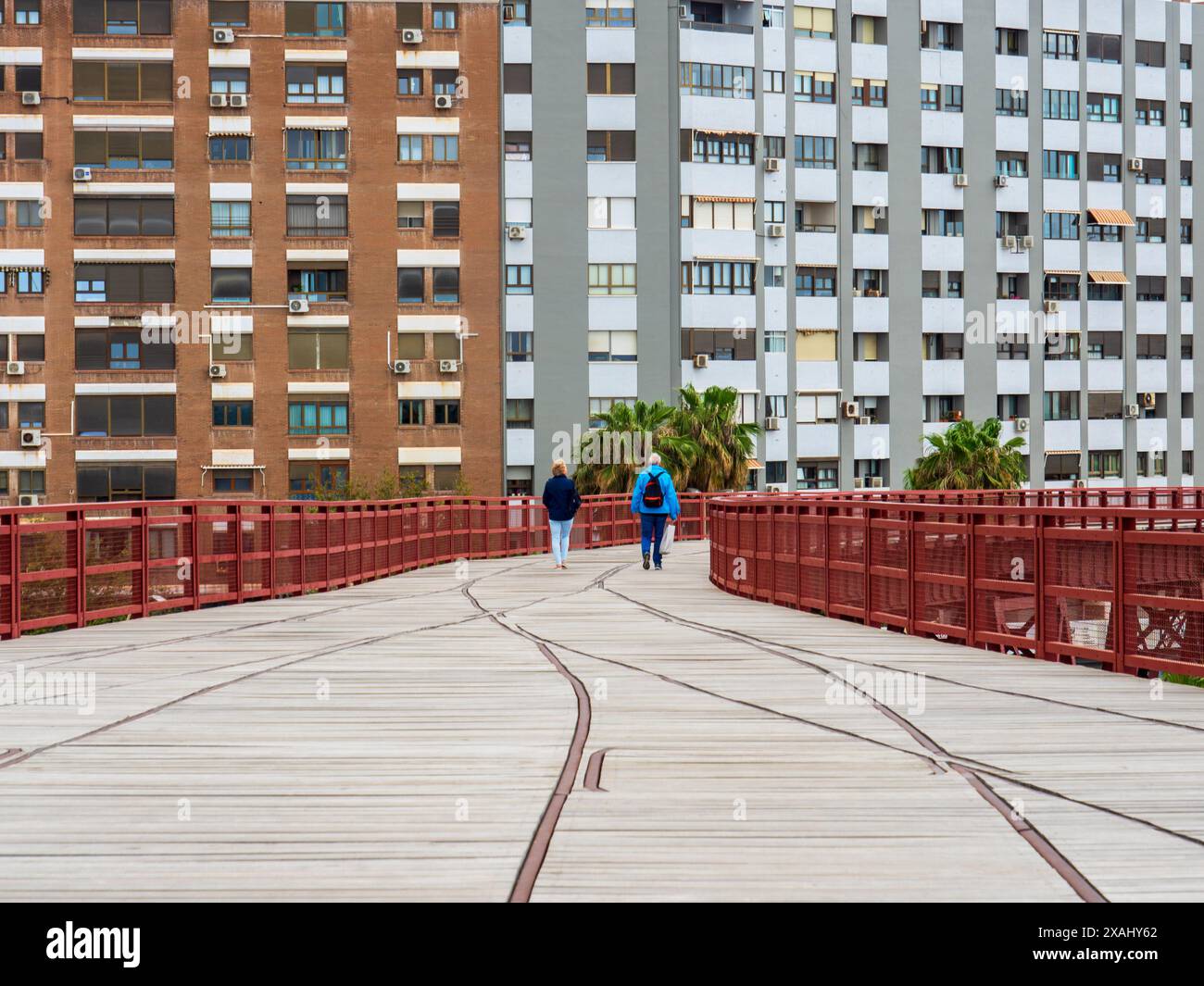 Pedestrian walkway created in the old mineral loading area of the port ...