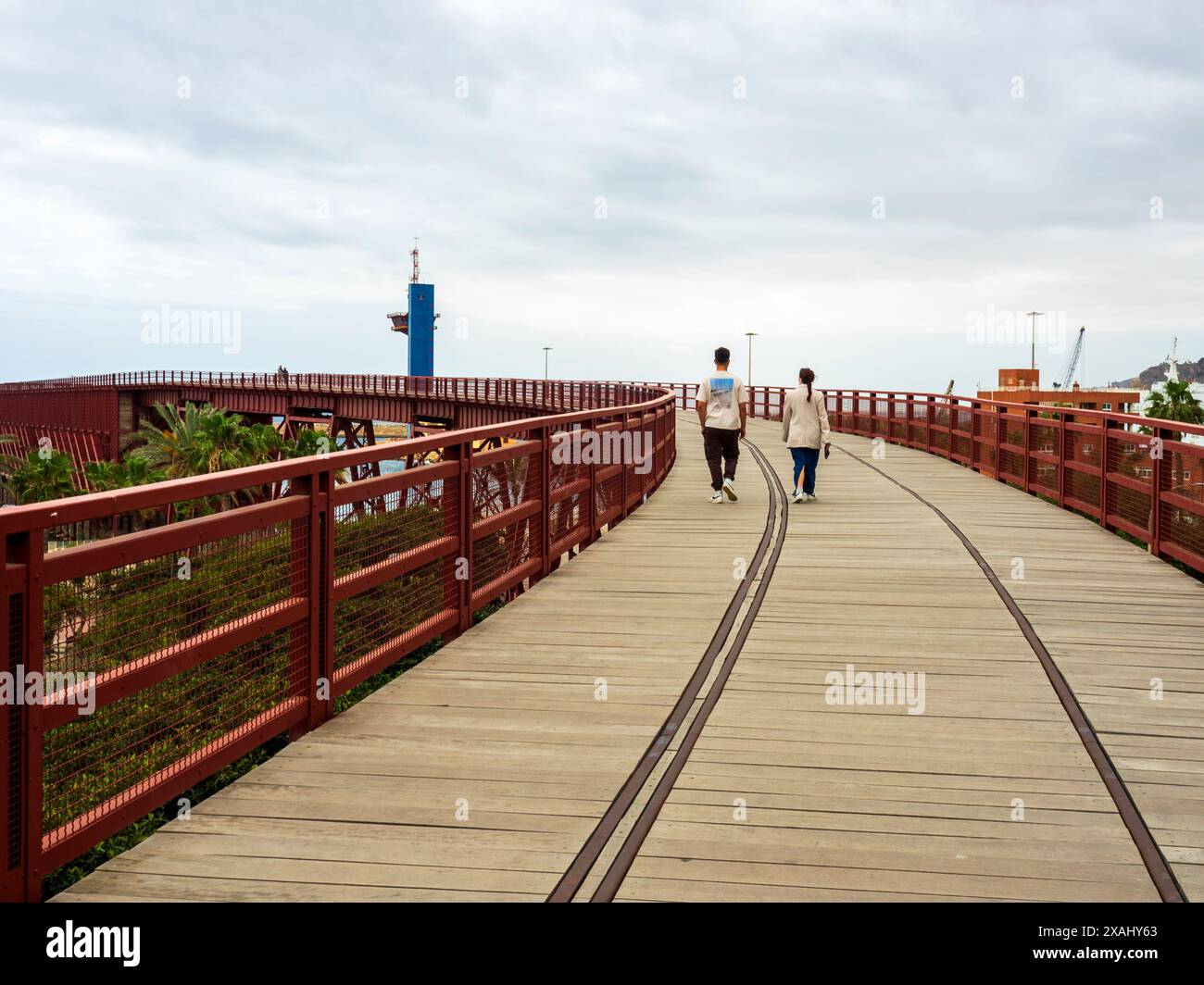 Pedestrian walkway created in the old mineral loading area of the port ...