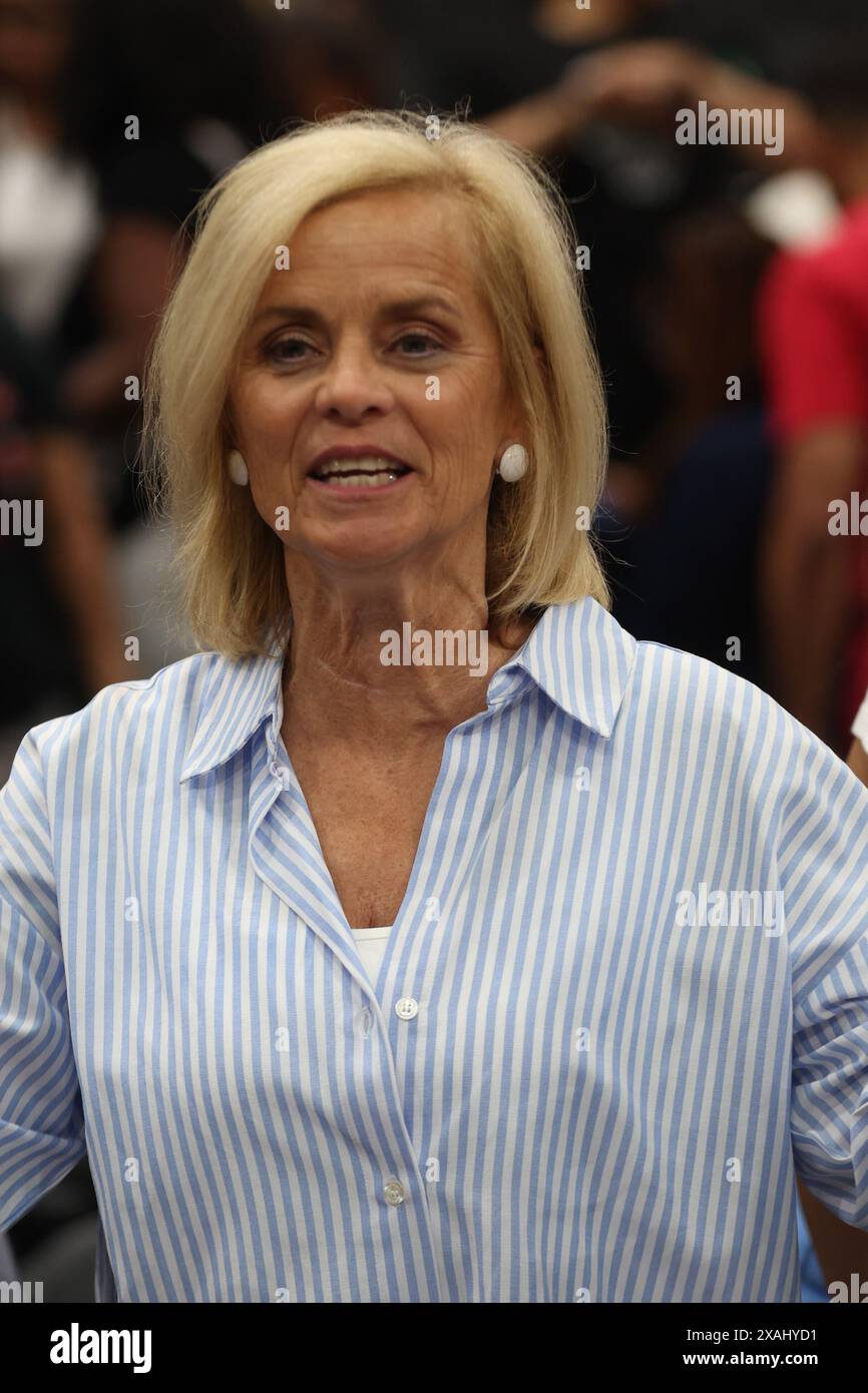 Washington, DC, USA. 6th June, 2024. Kim Mulkey seen at the WNBA game ...
