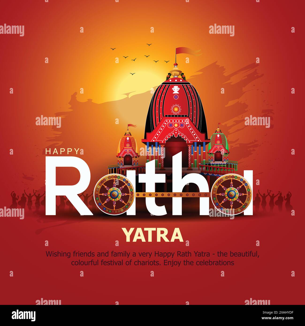 Indian festival Ratha Yatra of Lord god Jagannath, Balabhadra and ...