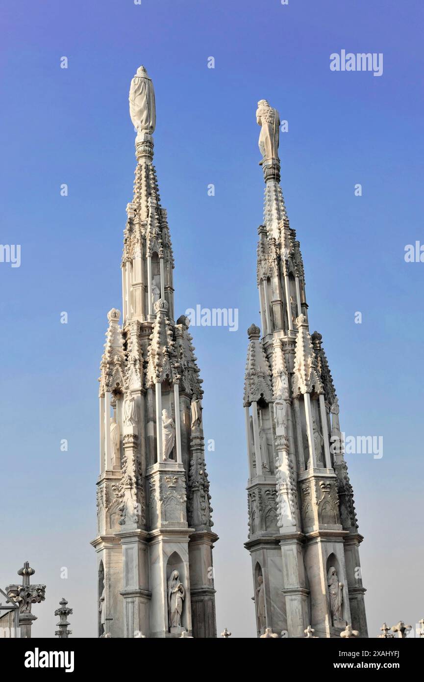 Church figure, View from the roof of Milan Cathedral, Milan Cathedral ...