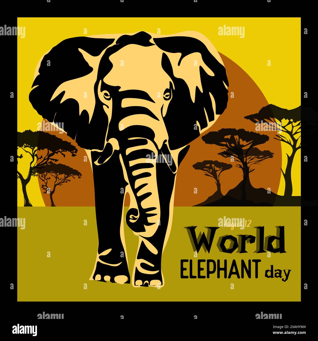 World Elephant Day vector illustration. Suitable for Poster, Banners ...