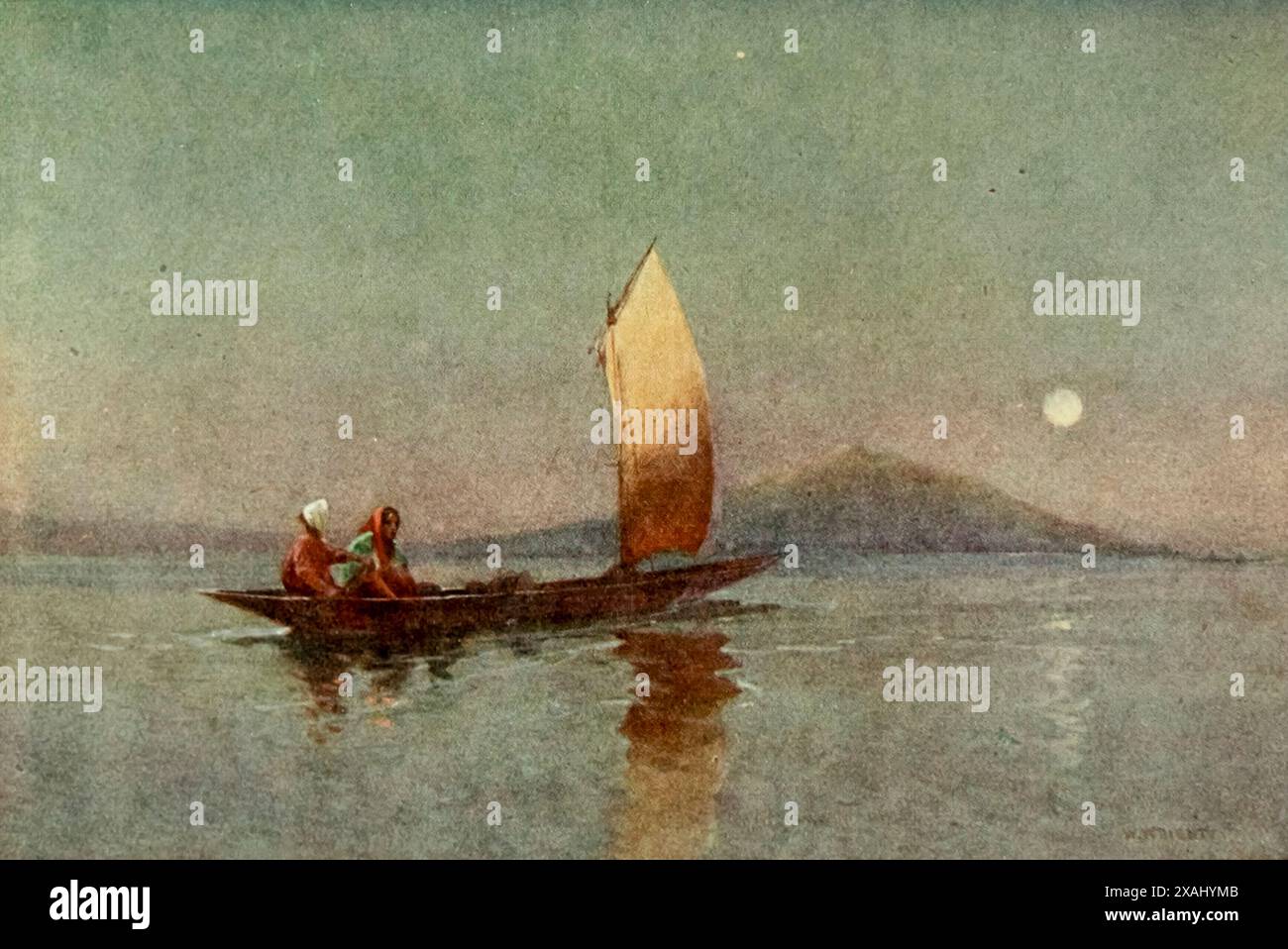 Evening on Lake Roto-rua from the set ' New Zealand ' painted by Frank ...