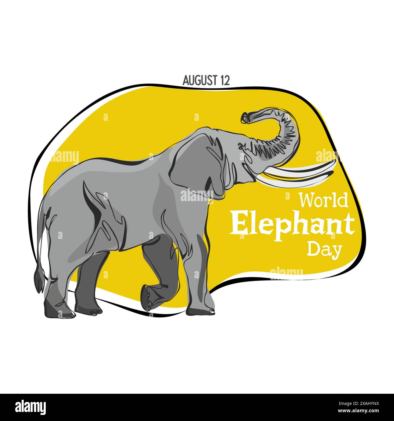 Conservation of elephants Stock Vector Images - Alamy