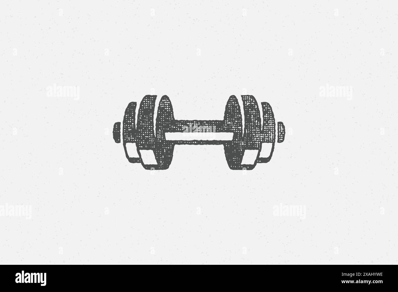 Heavy dumbbell silhouette as symbol of weightlifting training in gym ...