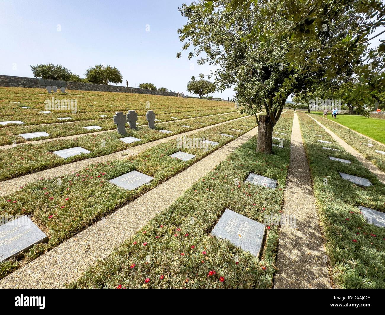 Part of a German military cemetery inaugurated in 1974 by the German ...