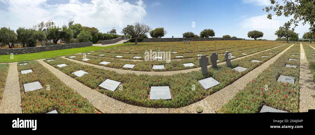 Panoramic photo wide view over part of German military cemetery ...