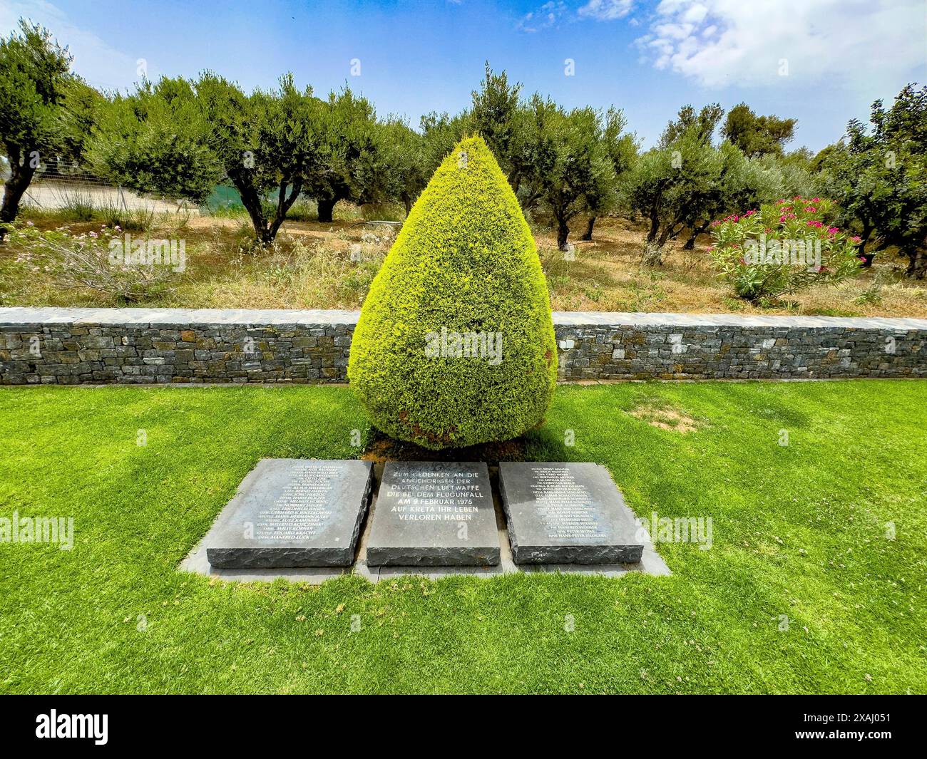 Memorial site Place of remembrance with three memorial plaques at the ...