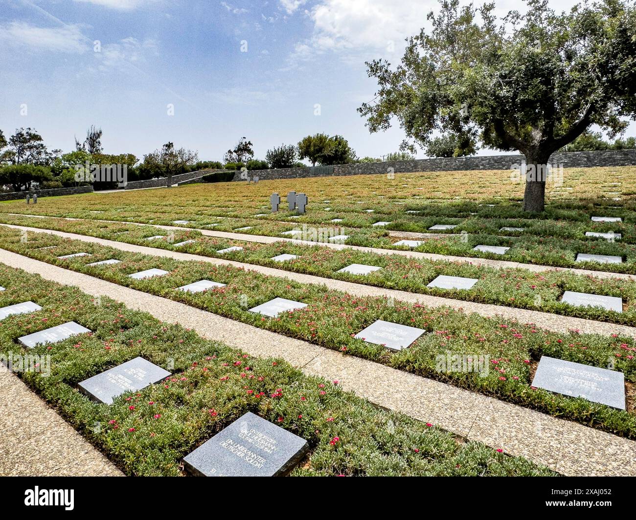 Part of a German military cemetery inaugurated in 1974 by the German ...