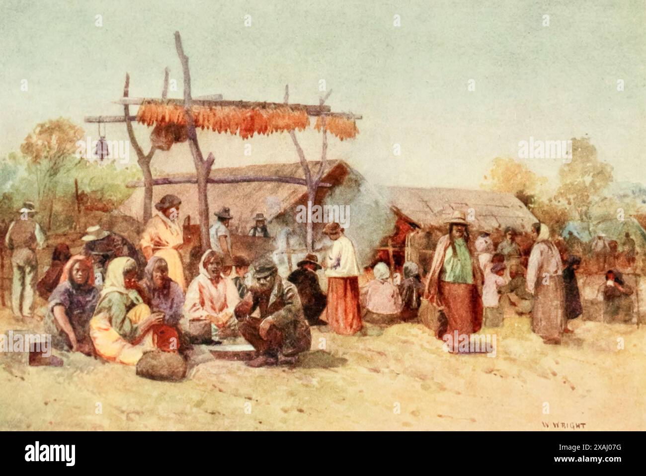 Native Gathering from the set ' New Zealand ' painted by Frank and ...