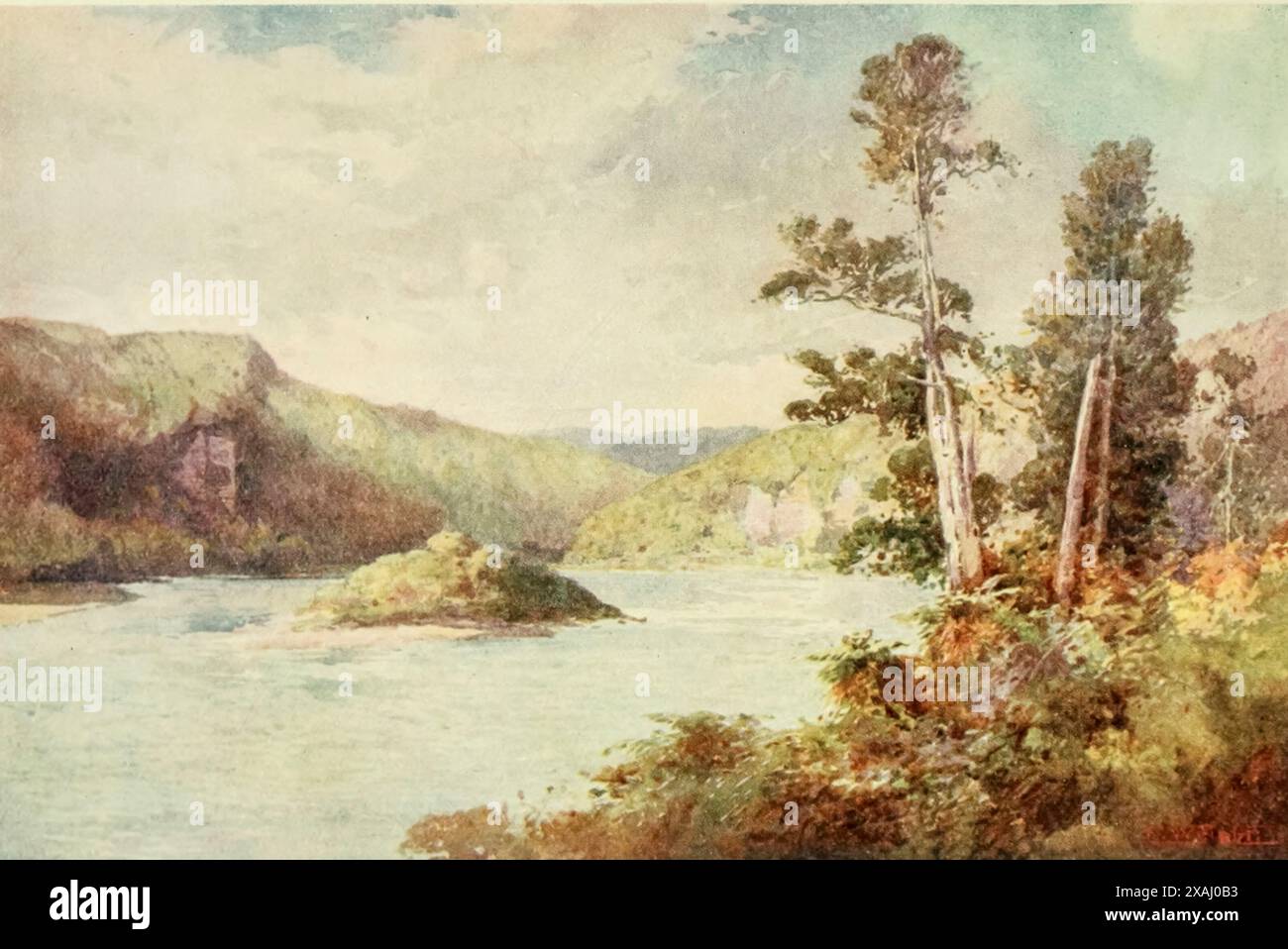 White Cliffs, Buller River from the set ' New Zealand ' painted by ...