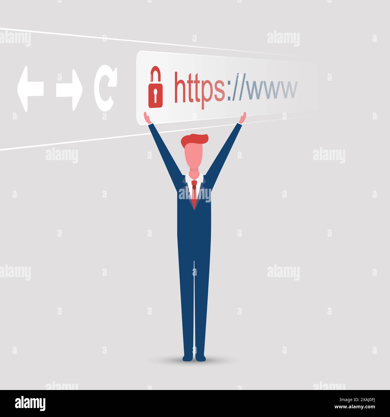 Browser Address Bar Showing Protocol Secure Business Concept