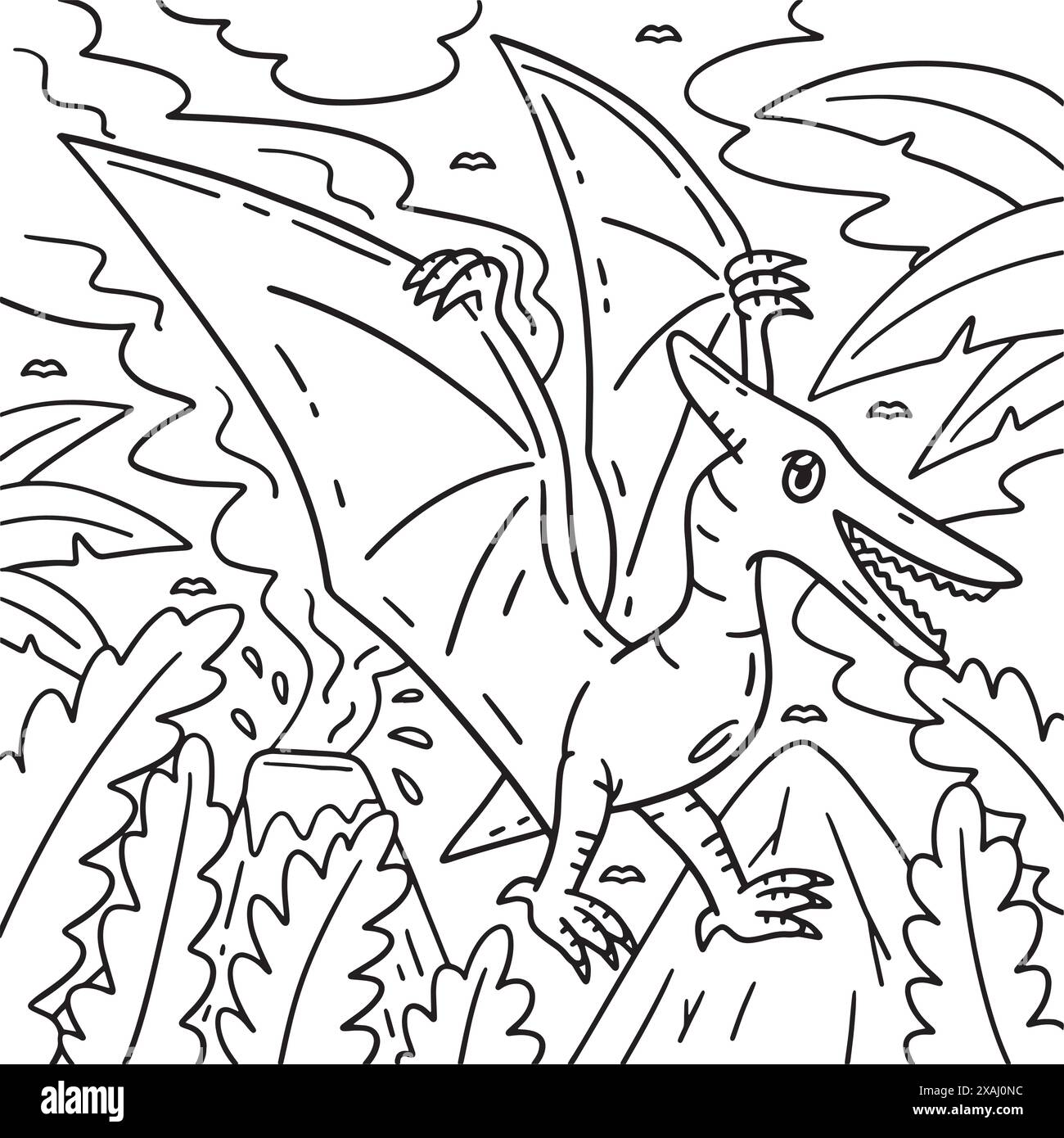 Dinosaur flying Black and White Stock Photos & Images - Alamy