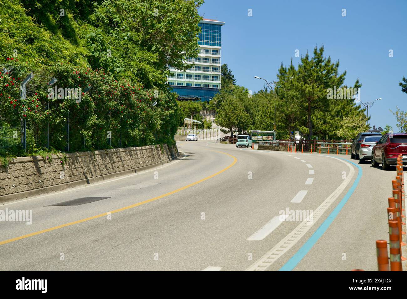 Samcheok City, South Korea - May 18th, 2024: A scenic winding road ...