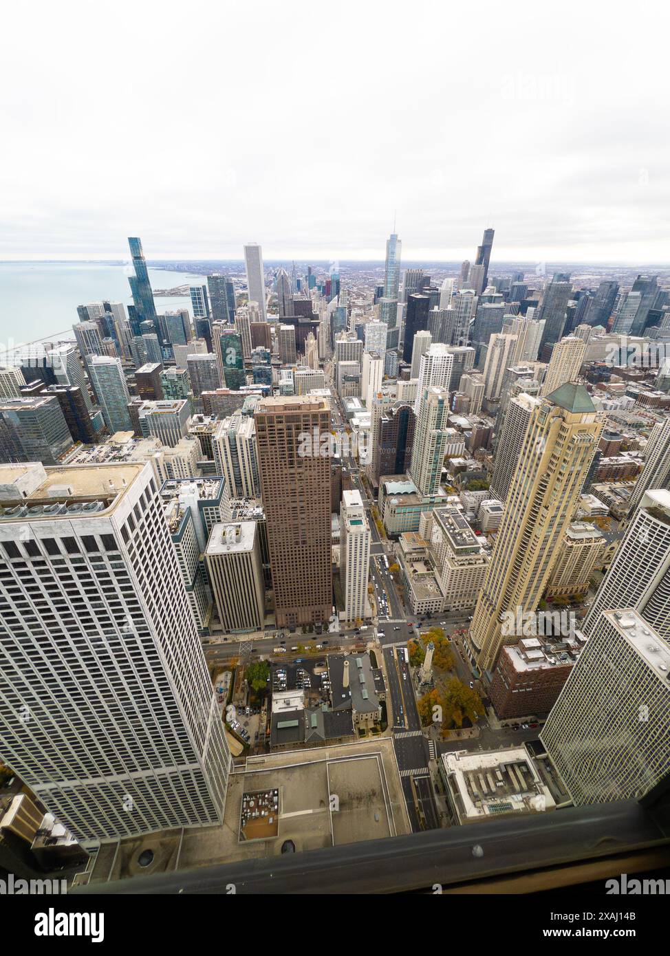Winter View of Downtown Chicago from 360 Observation Deck Stock Photo ...