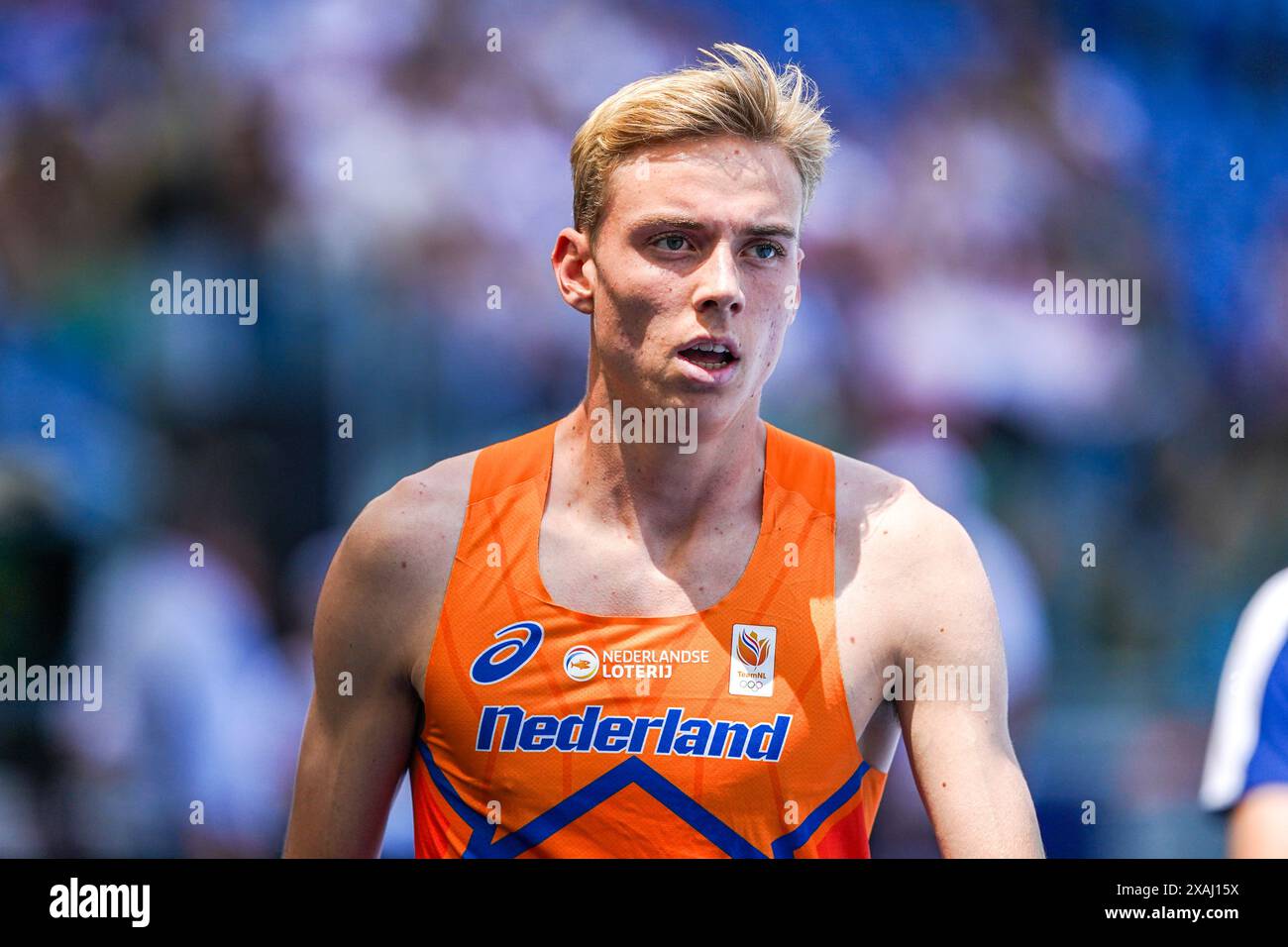 ROME, ITALY - JUNE 7: Niels Laros of Netherlands competes in the 800m ...