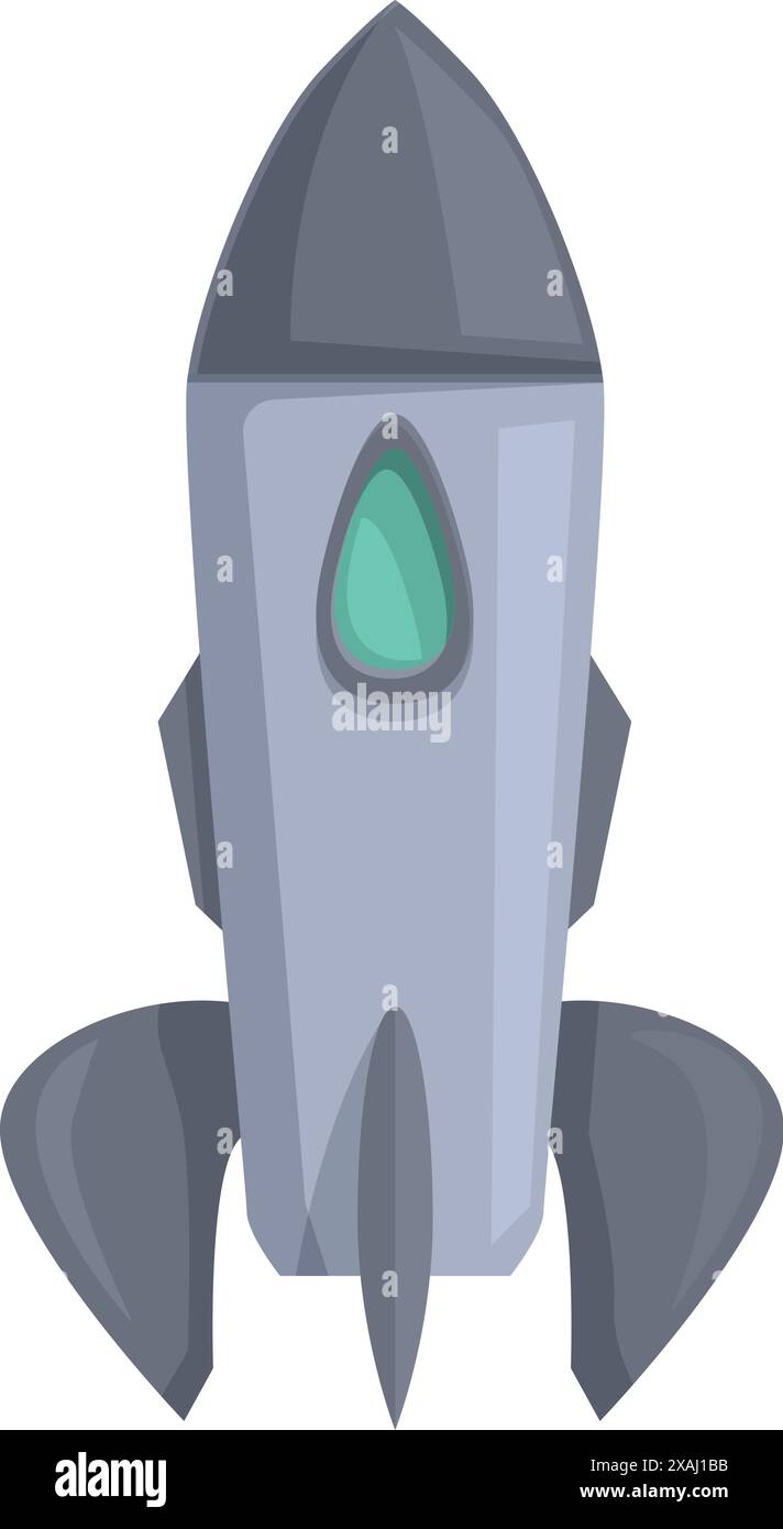 Cartoon rocket ship floating in space with no smoke or flames Stock ...