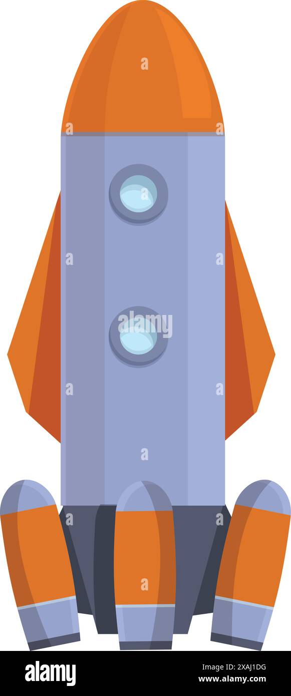 Cartoon rocket ship is standing by to blast off into outer space Stock ...