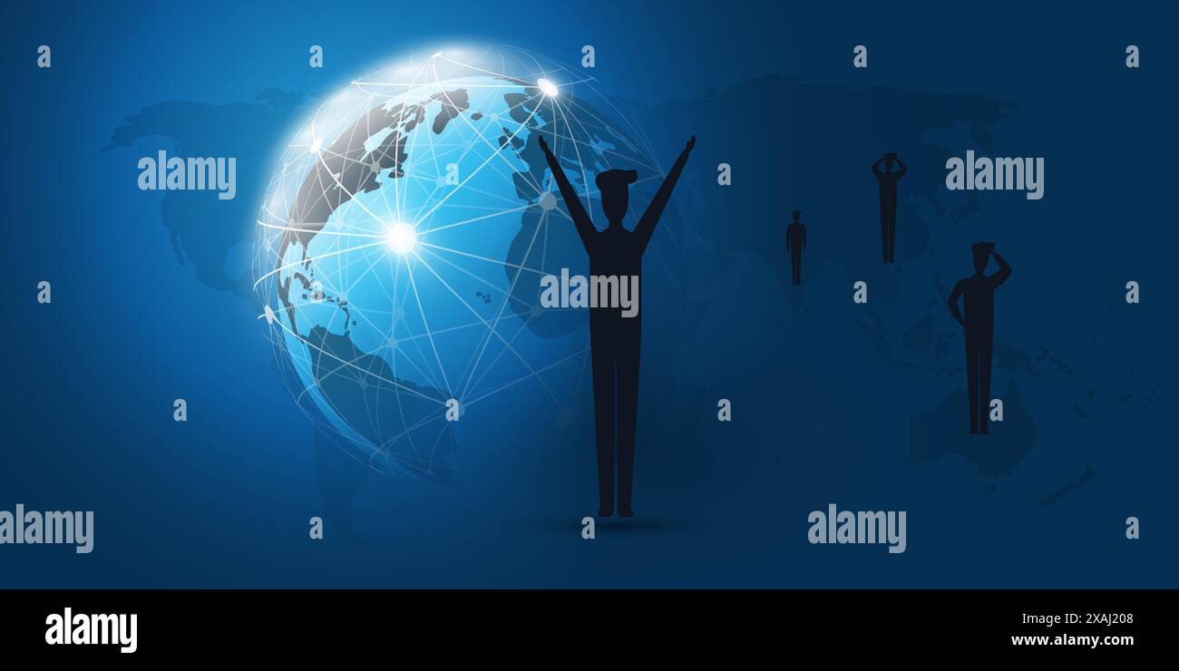 Successful Global Business Management Concept Design with Earth Globe ...