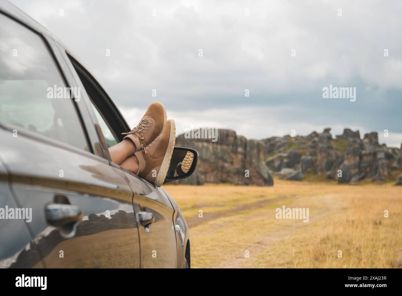 Woman laying down car hi-res stock photography and images - Alamy