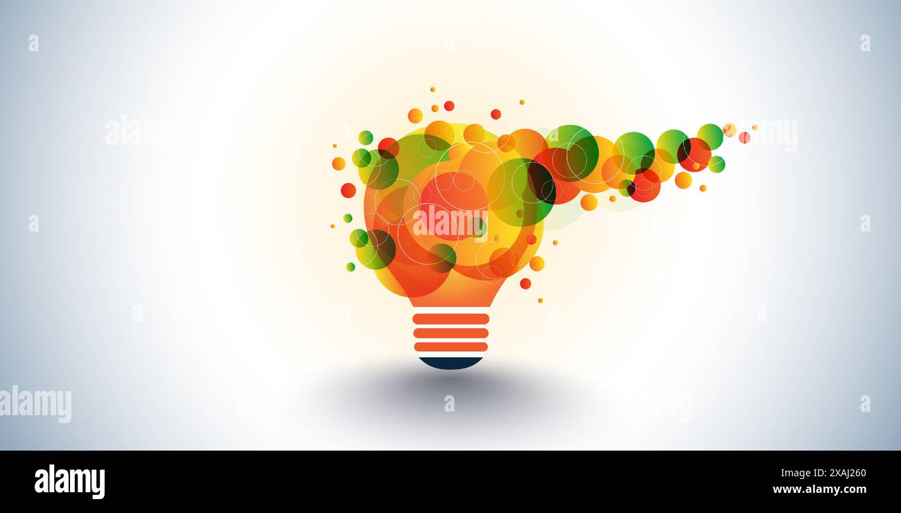 Abstract Ideas, Creativity Concept with Light Blub - Design Template ...