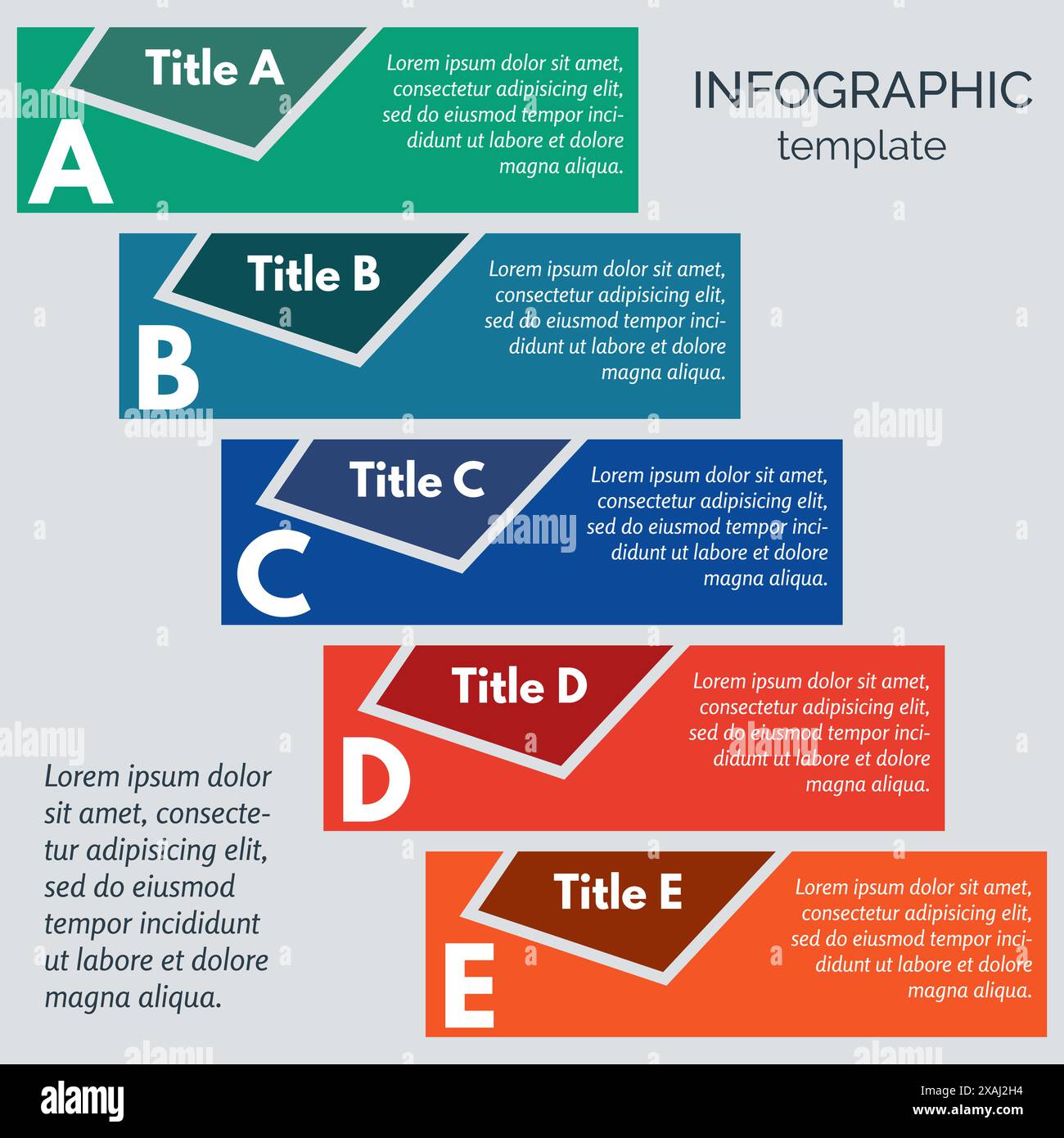 Five steps infographic design elements. Step by step infographic design ...