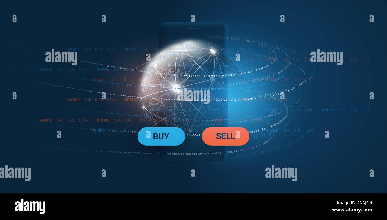 Trading and Investment on Mobile Devices - Fintech Concept with Mobile ...